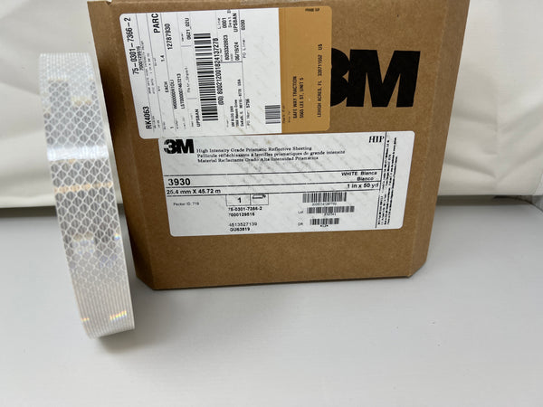 3M HIP Prismatic Reflective Sheeting 3930 White 1 in x 150' 7000129516 ...
