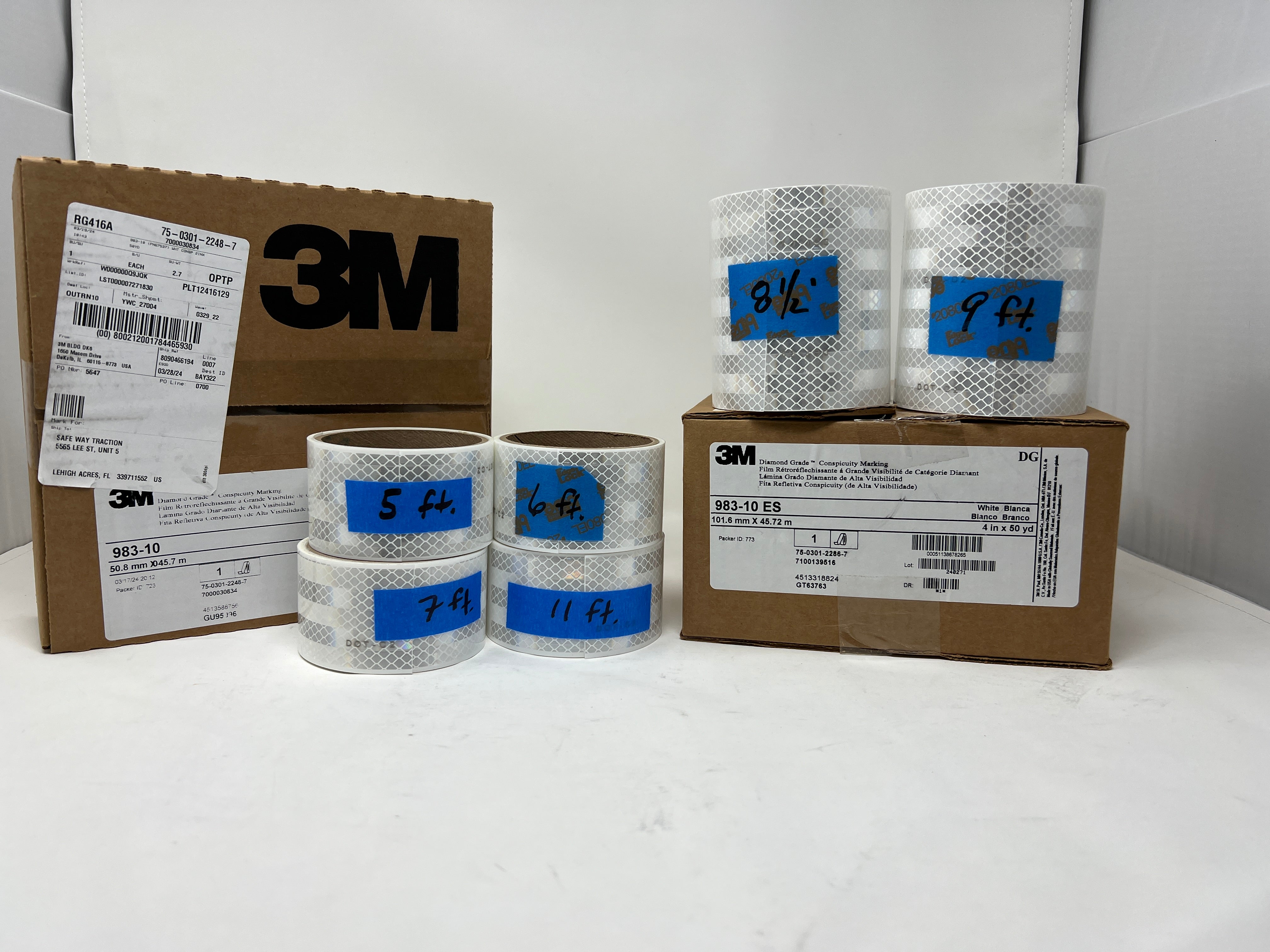 3M DOT Highly Reflective Conspicuity Safety DOT Safety Tape 983 Series ...