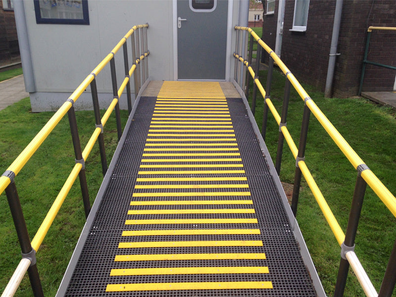 Custom Fiberglass Grit Coated Non-Skid Stair Nosing & Step Covers ...