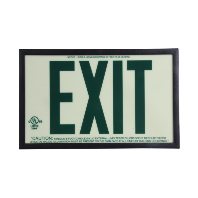 Jessup Photoluminescent Glo Brite Glow in the Dark Egress Exit Signs ...